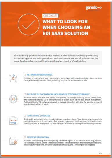 [Checklist] WHAT TO LOOK FOR WHEN CHOOSING AN EDI SAAS SOLUTION
